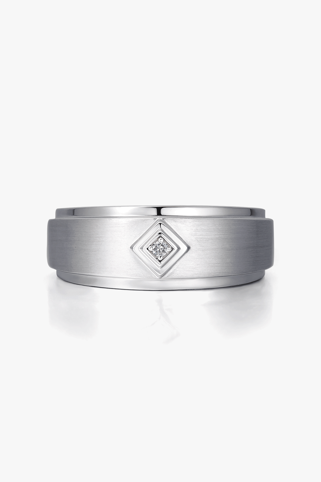 Lab Diamond Wedding Ring in White Gold - Zeus – Zaiyou Jewelry